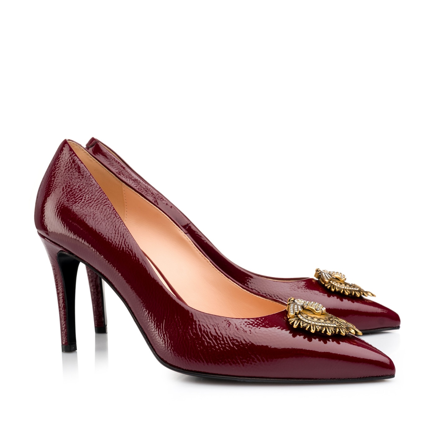 Pantofi dama, Musette, NEW CAMILLA A253, Piele lacuita, Bordeaux - eMAG.ro