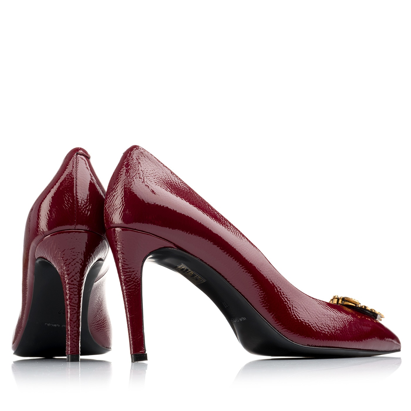 Pantofi dama, Musette, NEW CAMILLA A253, Piele lacuita, Bordeaux - eMAG.ro