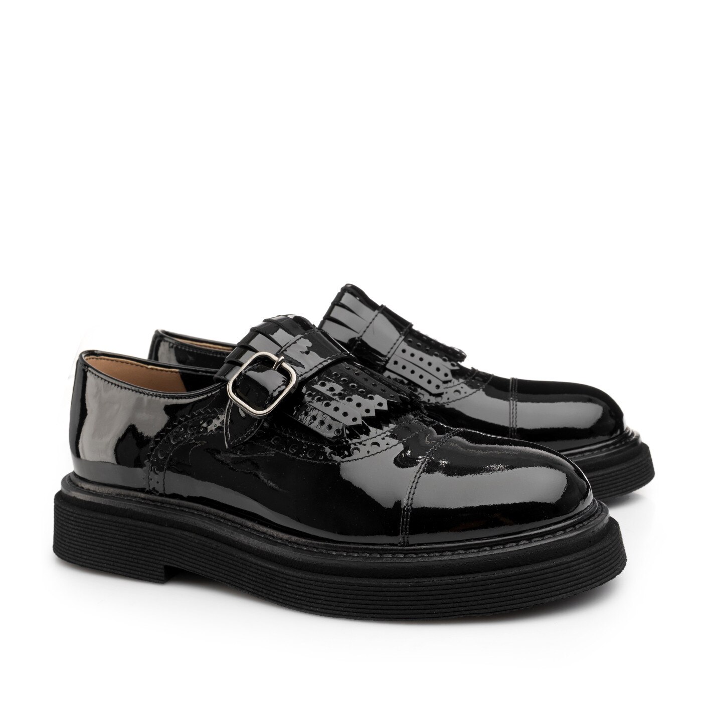 Pantofi dama, Musette, NIXI A278, Piele lacuita, Negru - eMAG.ro