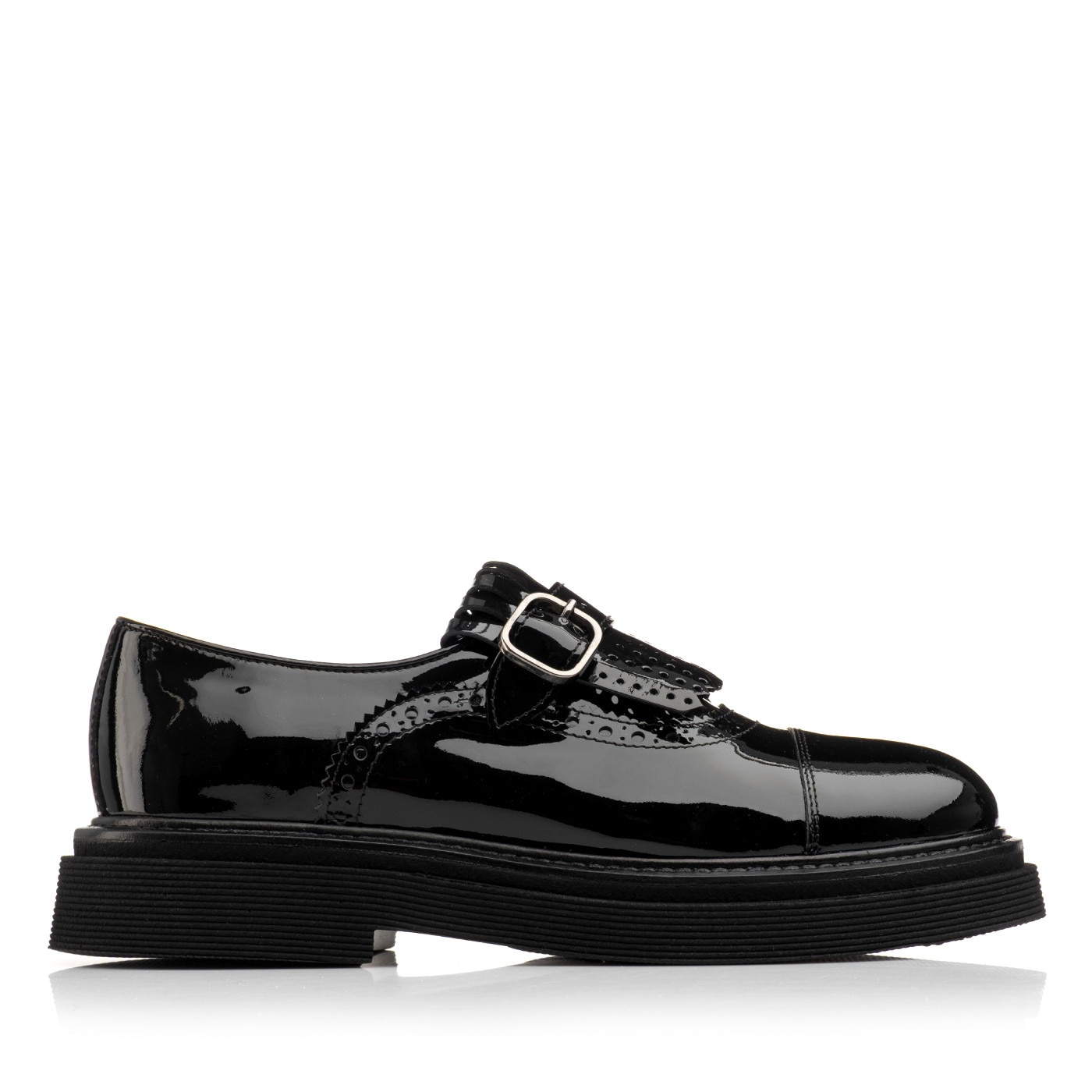 Pantofi dama, Musette, NIXI A278, Piele lacuita, Negru - eMAG.ro