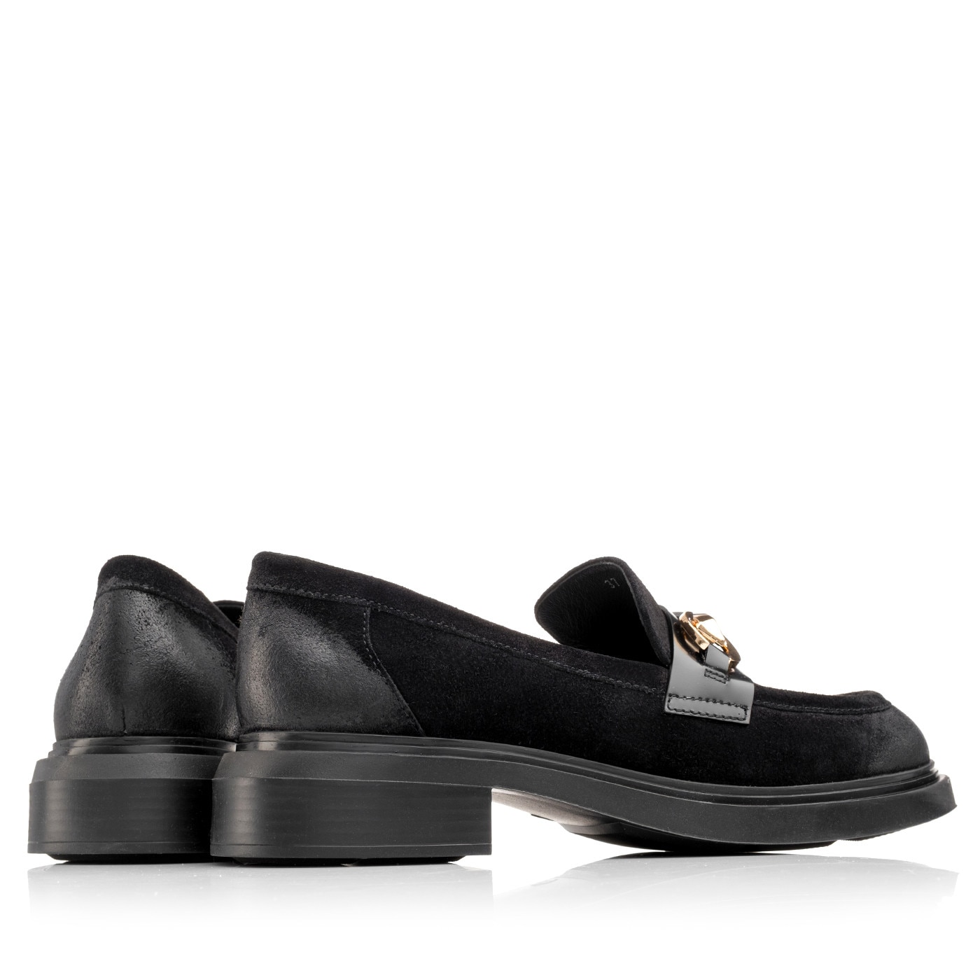 Pantofi dama, Musette, BREXTON A241, Piele intoarsa, Negru - eMAG.ro
