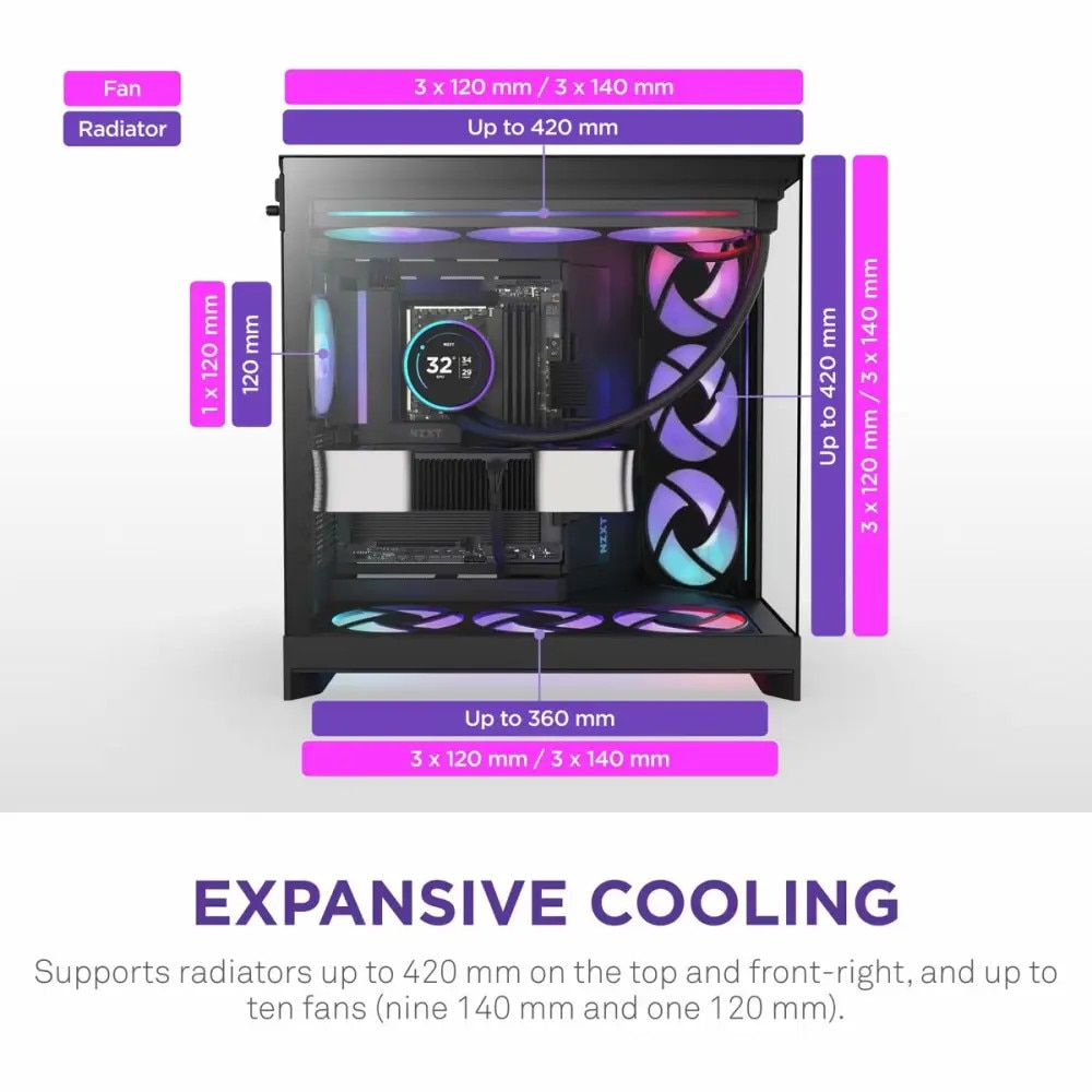 Carcasa ATX semi-inalta NZXT CM-H92FB-R1 Neagra - eMAG.ro