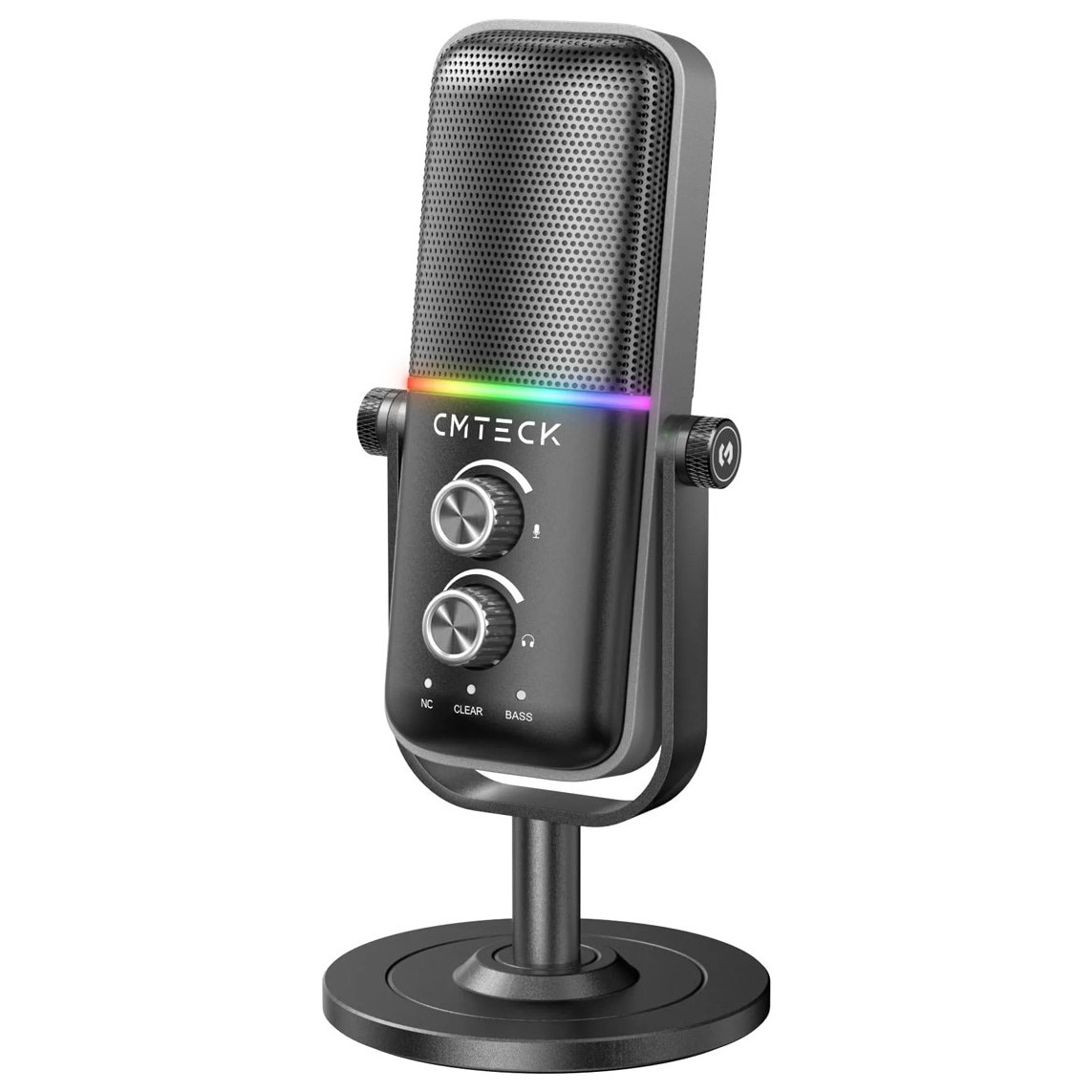 Microfon PC CMTECK XM600, omnidirectional/kardioid, USB, RGB LED, negru ...