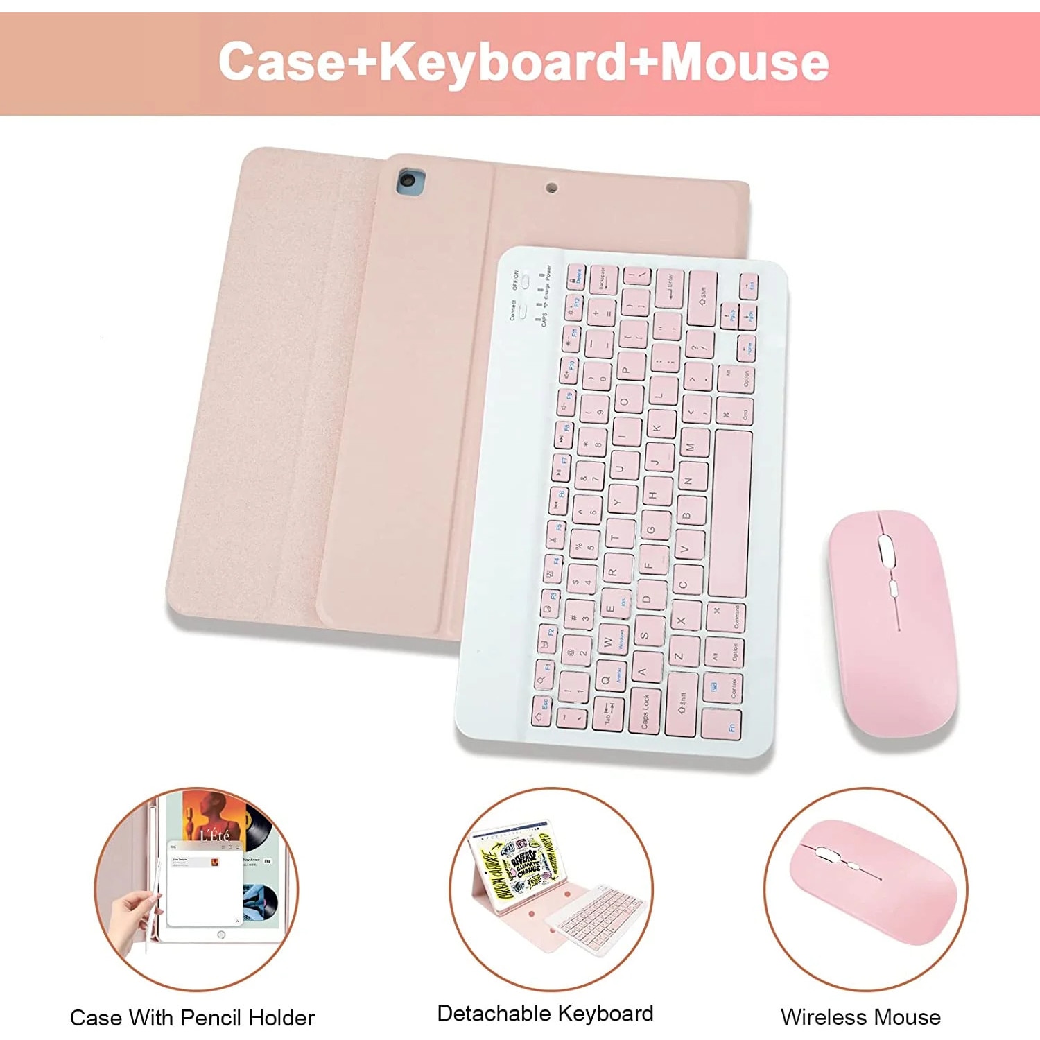 Husa cu tastatura si mouse Wireless, Bluetooth, pentru tableta Honor ...