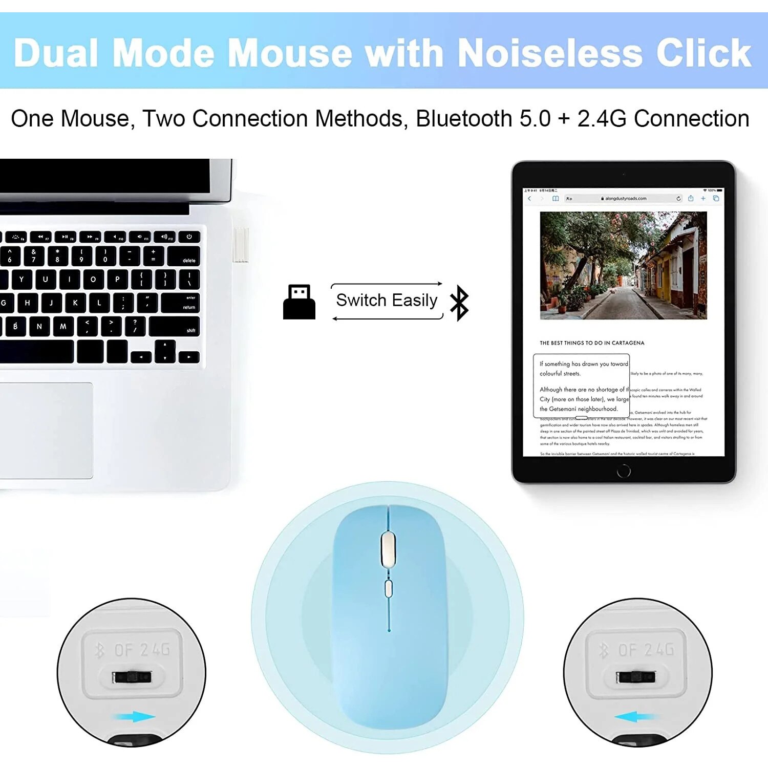 Husa cu tastatura si mouse Wireless, Bluetooth, pentru tableta Xiaomi ...