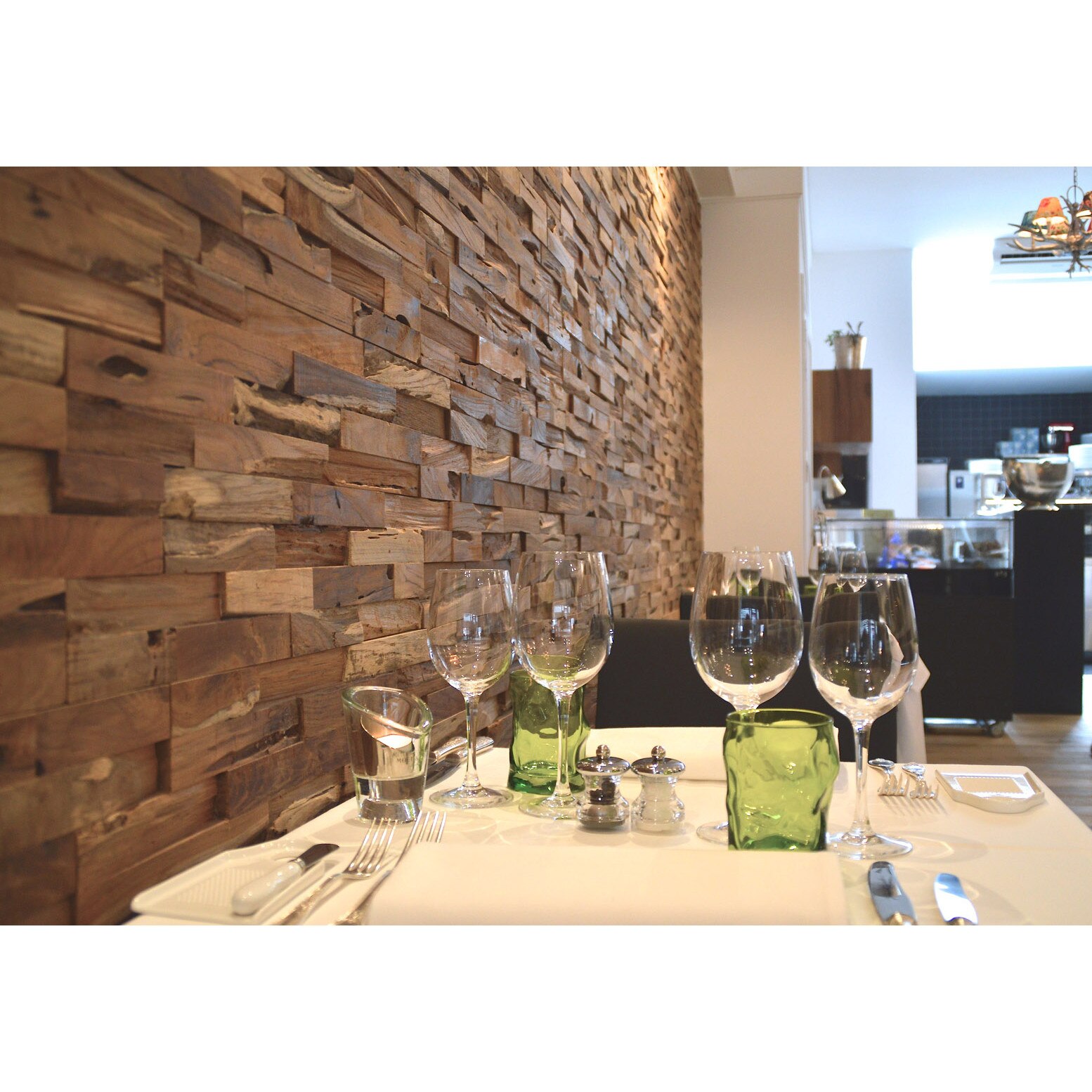 Placi decorative 3D din lemn de Tec Sumatra, o cutie cu 8 placi, ce ...