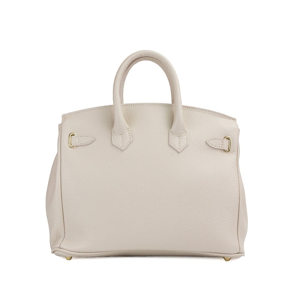 Poseta Piele Mini Edith - Bej, Geanta Casual din Piele Naturala, Geanta ...