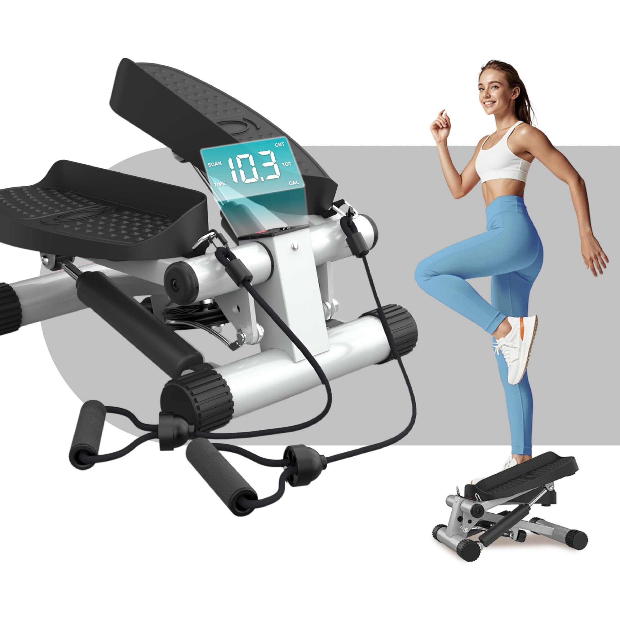 Mini Stepper Niceday Pentru Acasa, Stepper Sus-Jos Cu Corzi De ...
