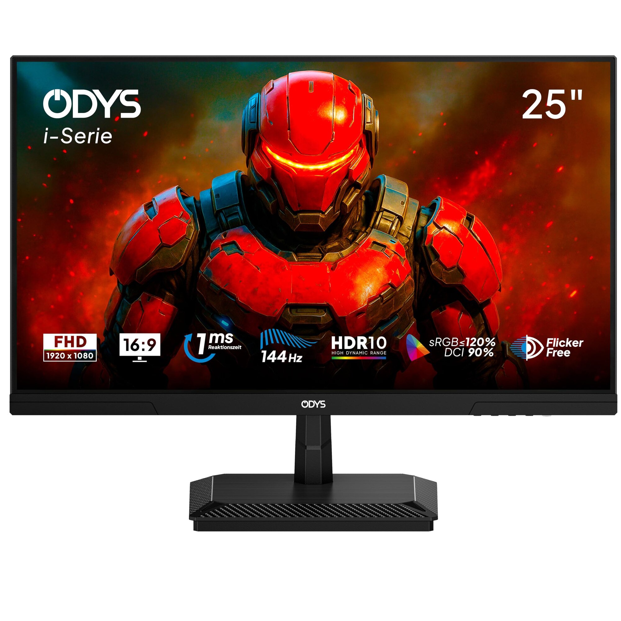 Monitor gaming Odys 25 inch, Full HD, 144 Hz, 1 ms, IPS - eMAG.ro