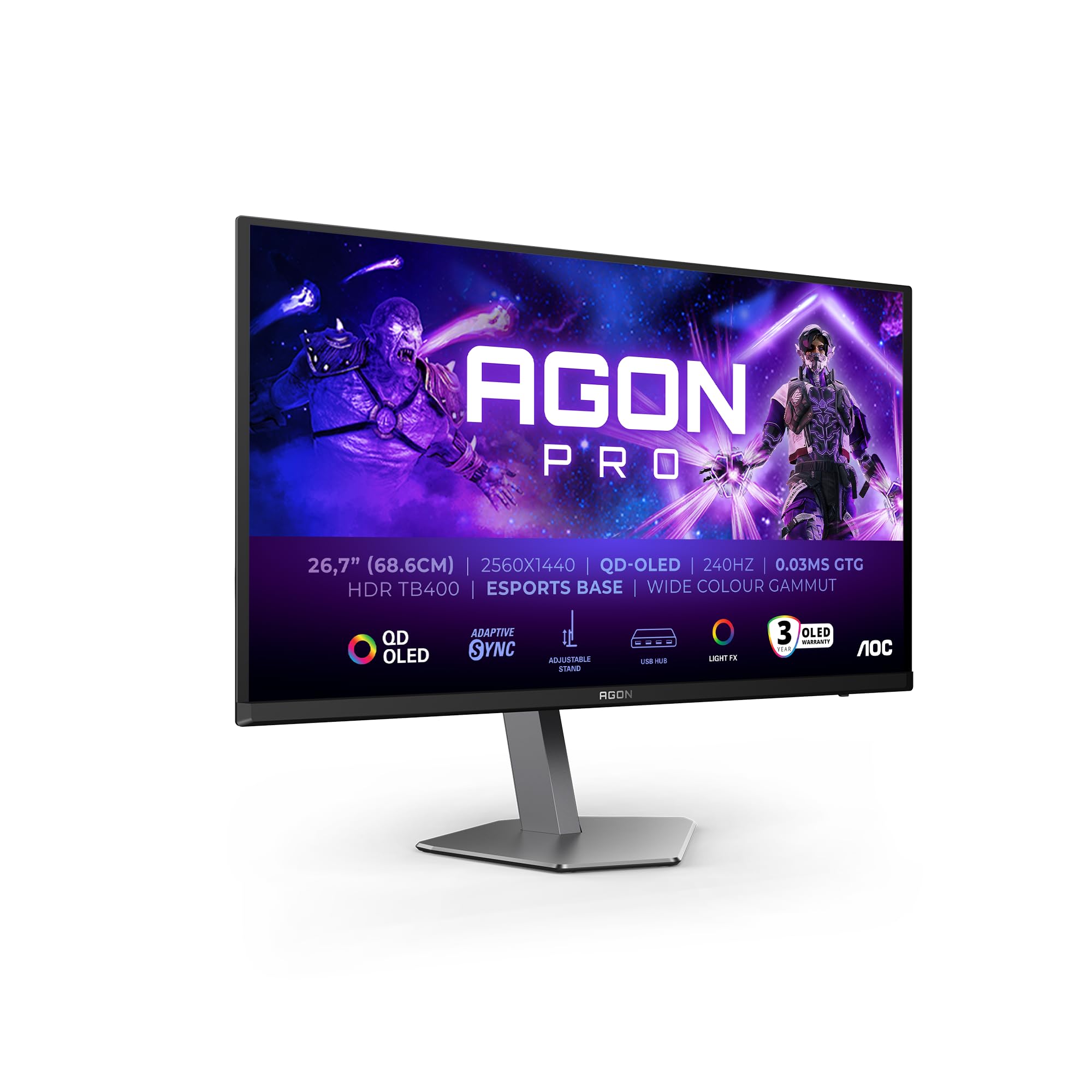 Monitor AOC Agon Pro, 27 inch, QHD, 240 Hz, Negru - eMAG.ro