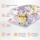 Set de 2 Perne Pernador cu puf si pana de gasca, 50cm x 70cm, flori mov ...