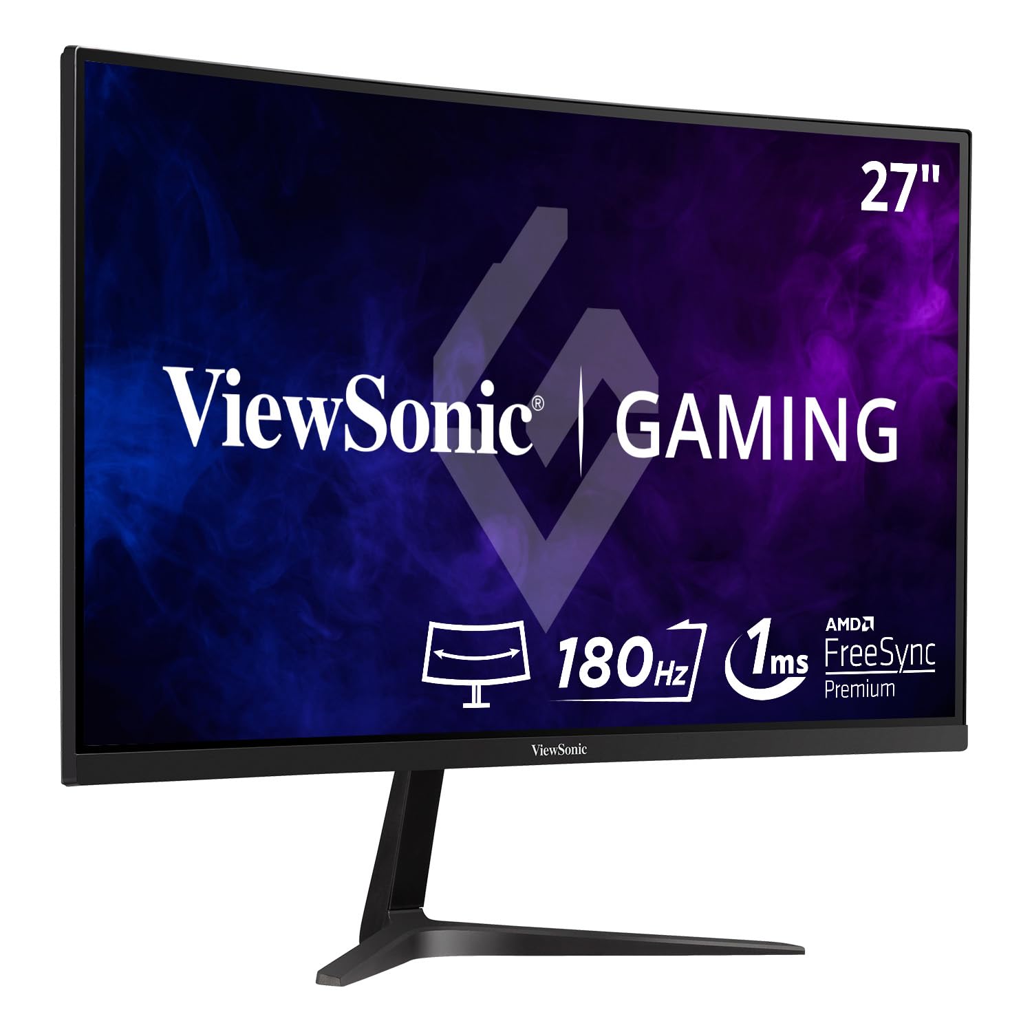 Monitor de gaming curbat ViewSonic 27 inch, WQHD, 165 Hz, negru - eMAG.ro