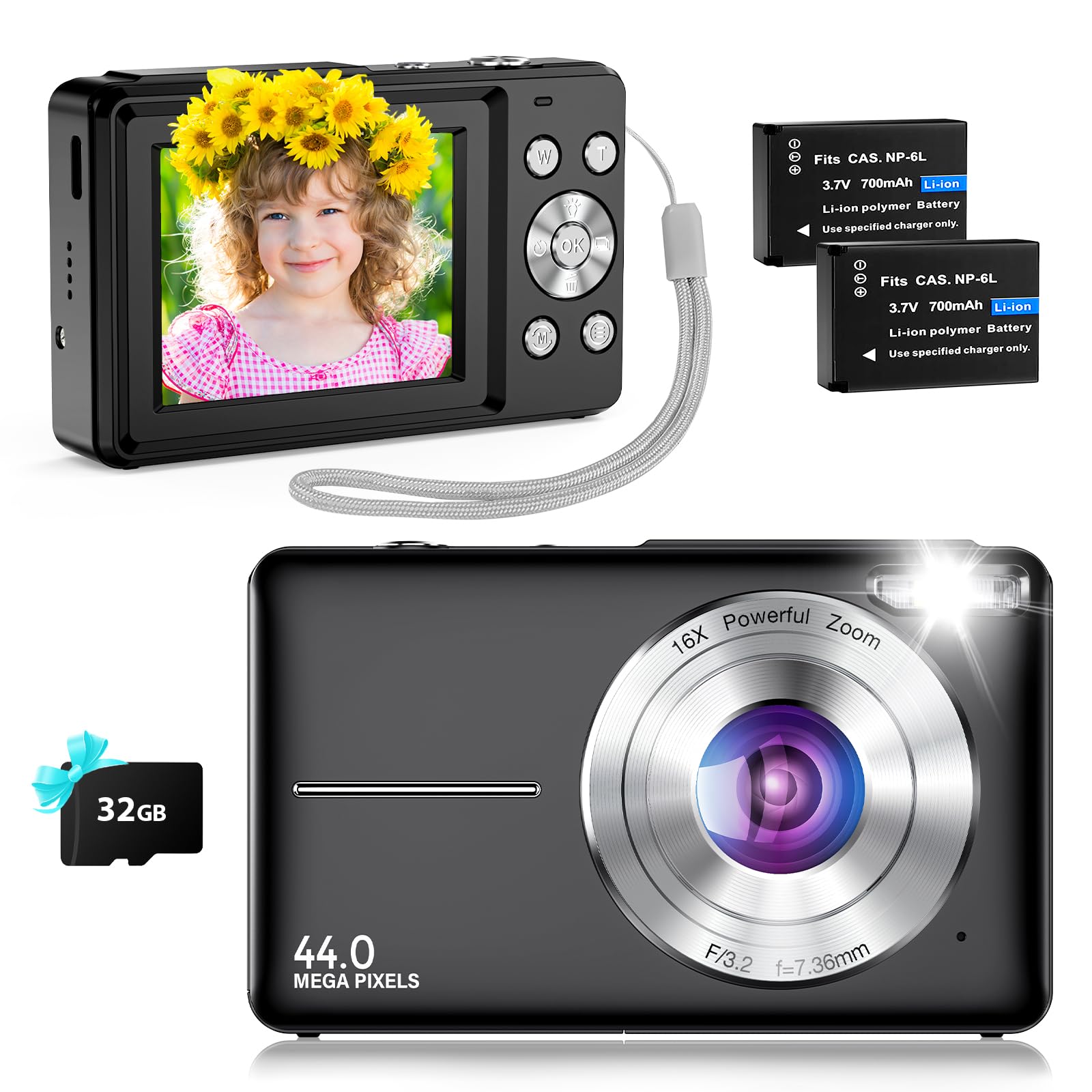 Aparat Foto Digital Compact, Aparat Foto Digital Compact De 44Mp Cu ...