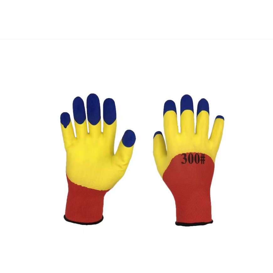 Manusi Protectie Latex 300#, Galben Rosu Cu Varfuri Albastre ...