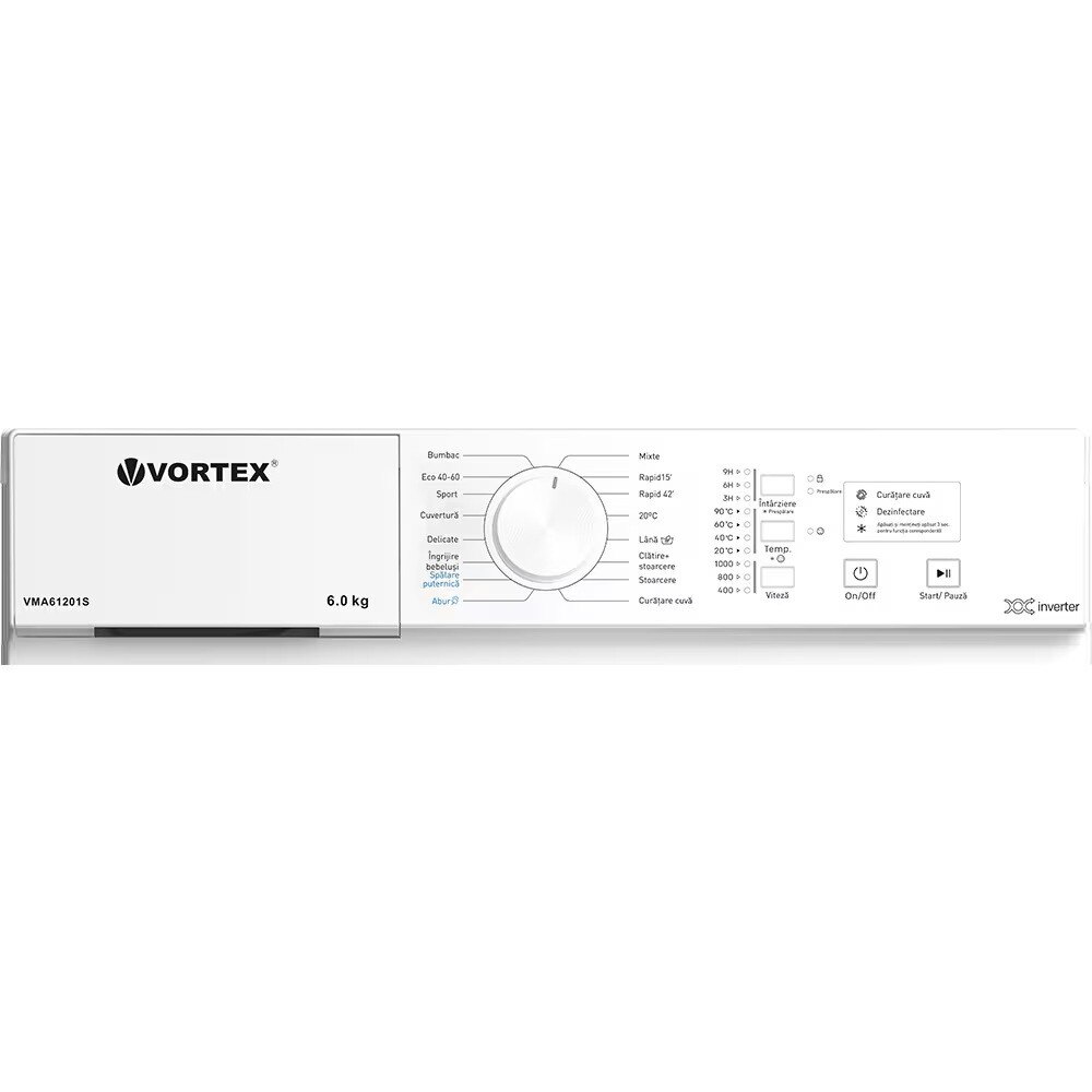 Masina de spalat rufe frontala slim VORTEX VMA61201S, Steam, 6 kg ...