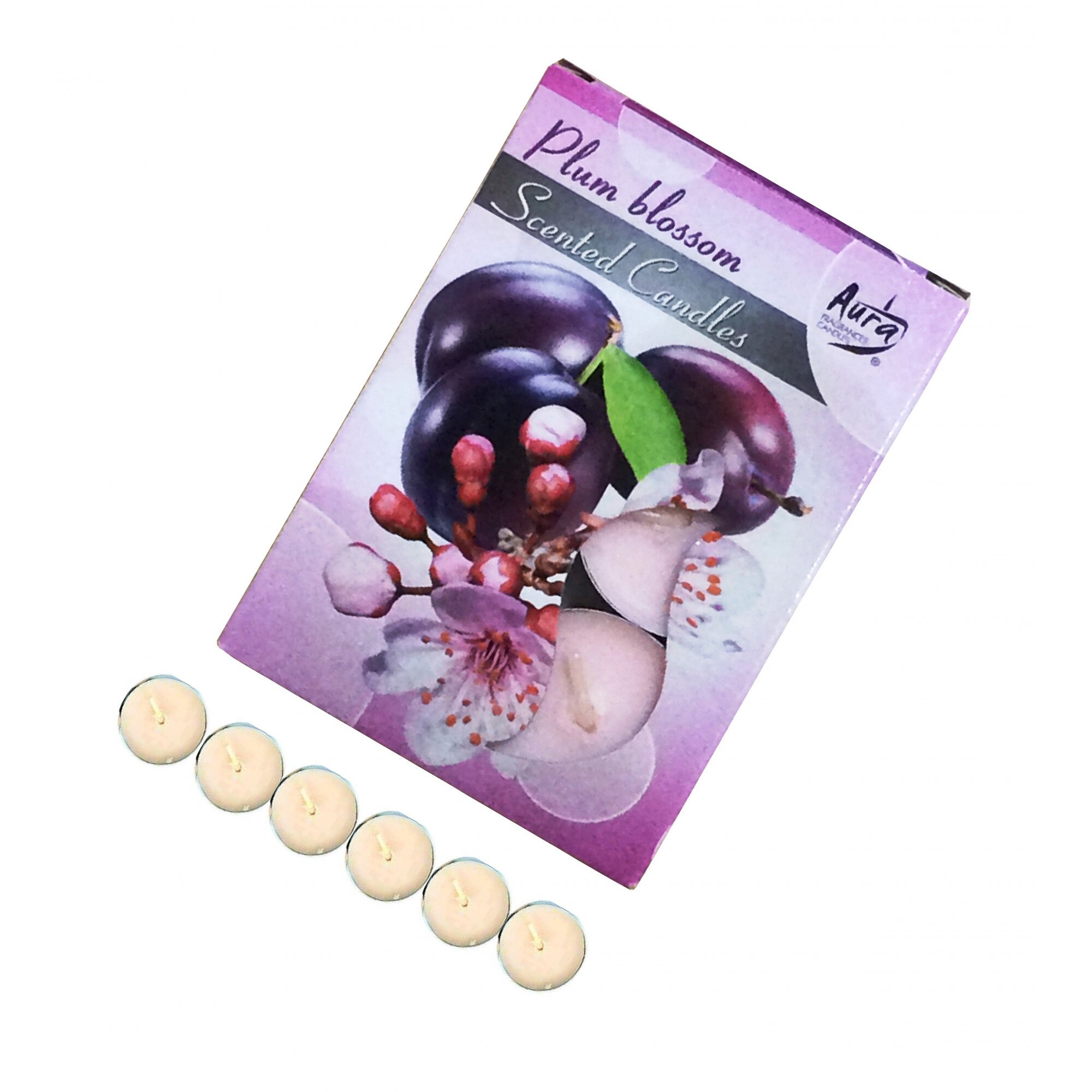 Set 6 Lumanari Pastila Parfumate Floare de Prun 4.00x4.00 cm - eMAG.ro