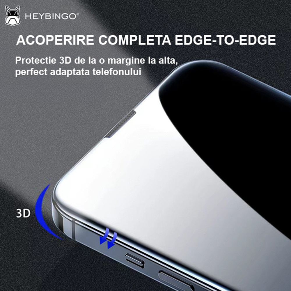 Folie Telefon Anti-reflexie Pentru Apple iPhone 15 HEYBINGO, din Sticla ...
