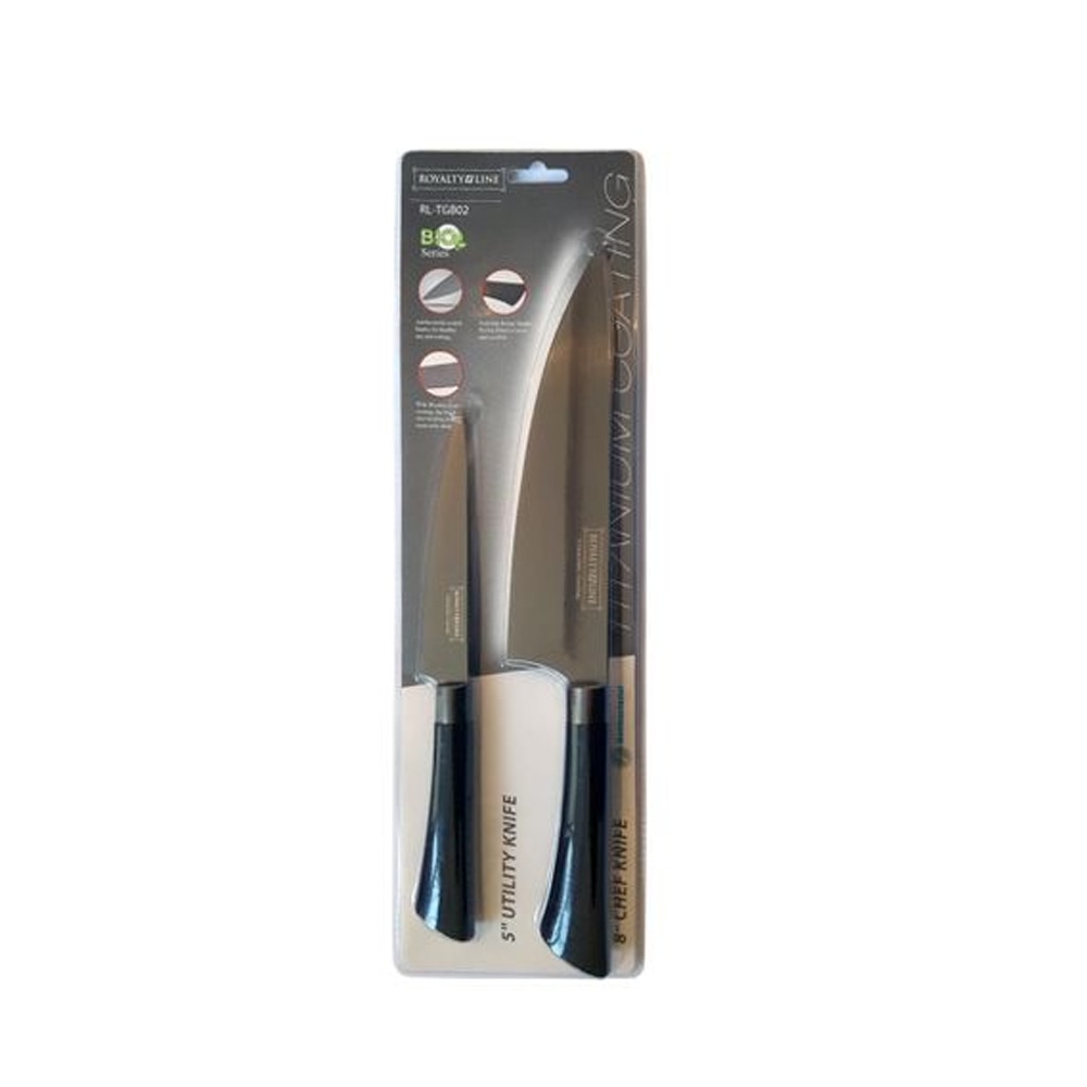 Set doua cutite, din inox si titan,13 si 20 cm,Royalty Line Switzerland ...