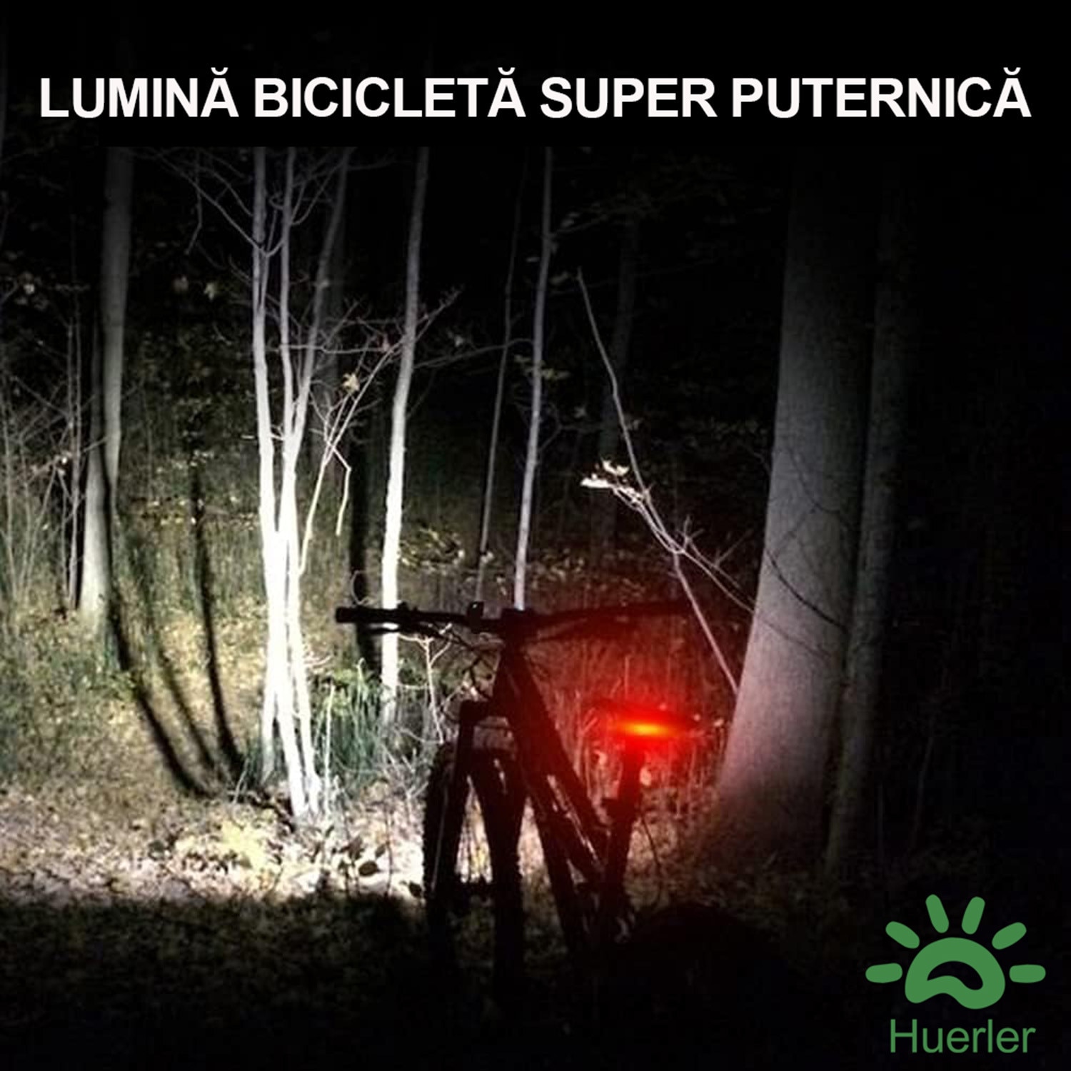 Set Far si Stop Bicicleta, Din Aluminiu, Huerler® Vision Pro, 4 Moduri ...