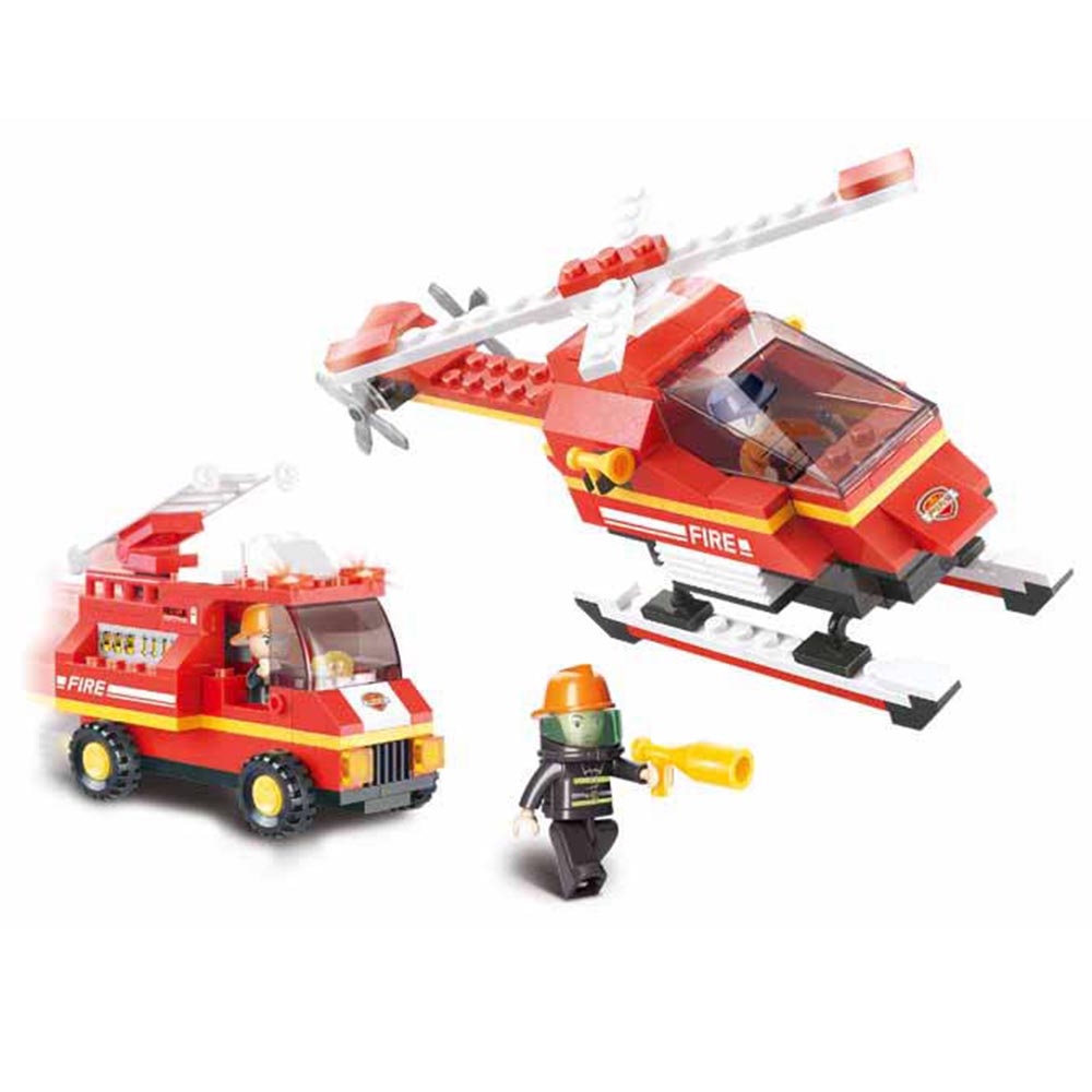 Конструктор Sluban Fire Пожарeн кран, Многоцветен, 211 части - eMAG.bg