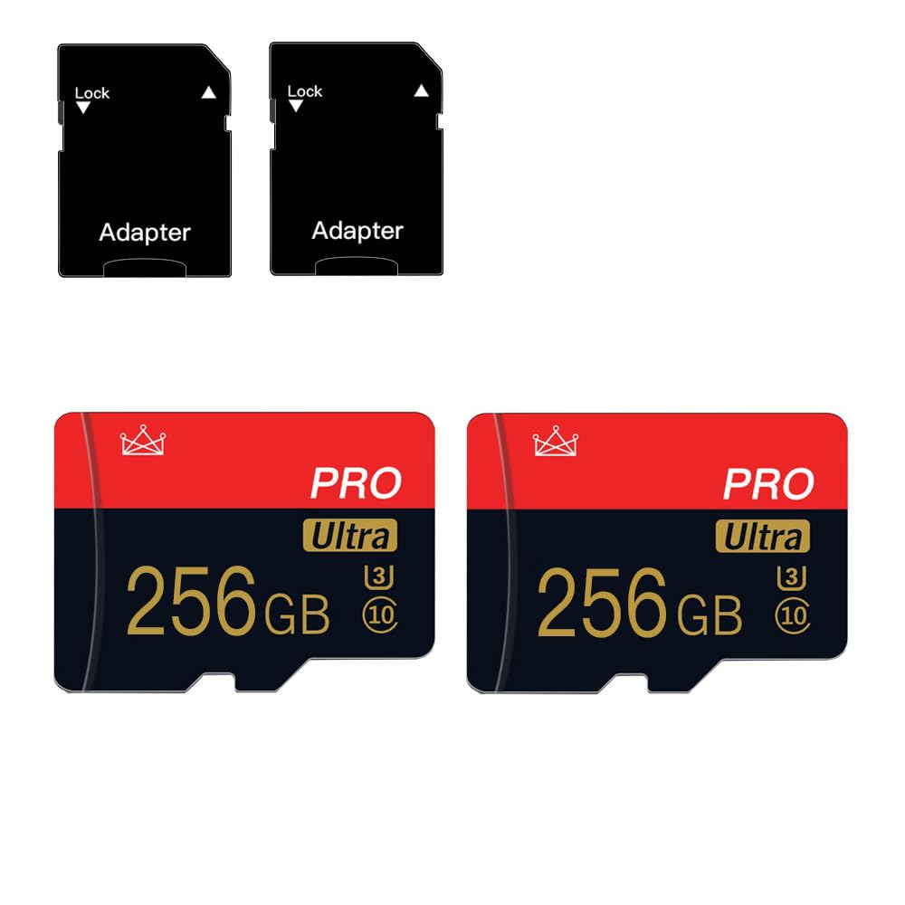 Set 2 Carduri Memorie Micro 256GB, Clasa 10, cu Adaptor - eMAG.ro