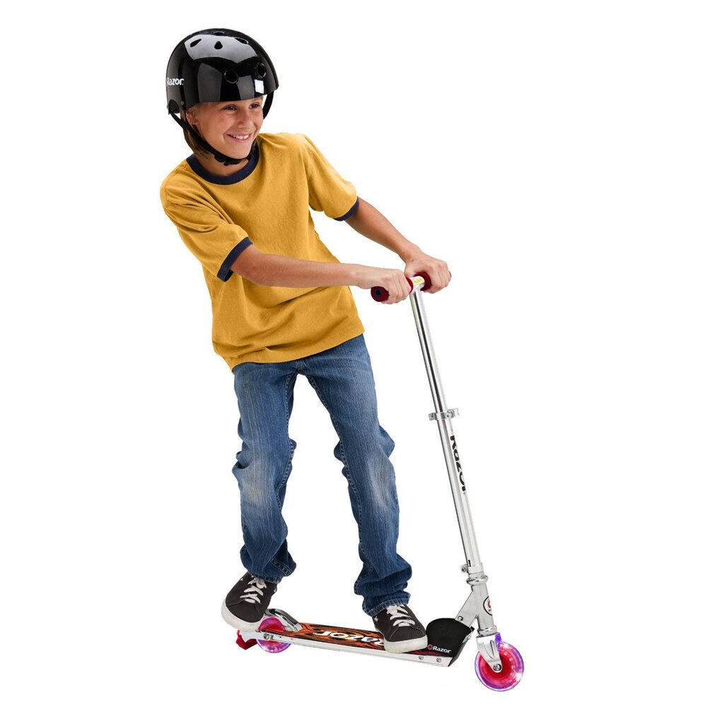 Тротинетка Razor Spark DLX със светещи колела и диря, 004309 - eMAG.bg