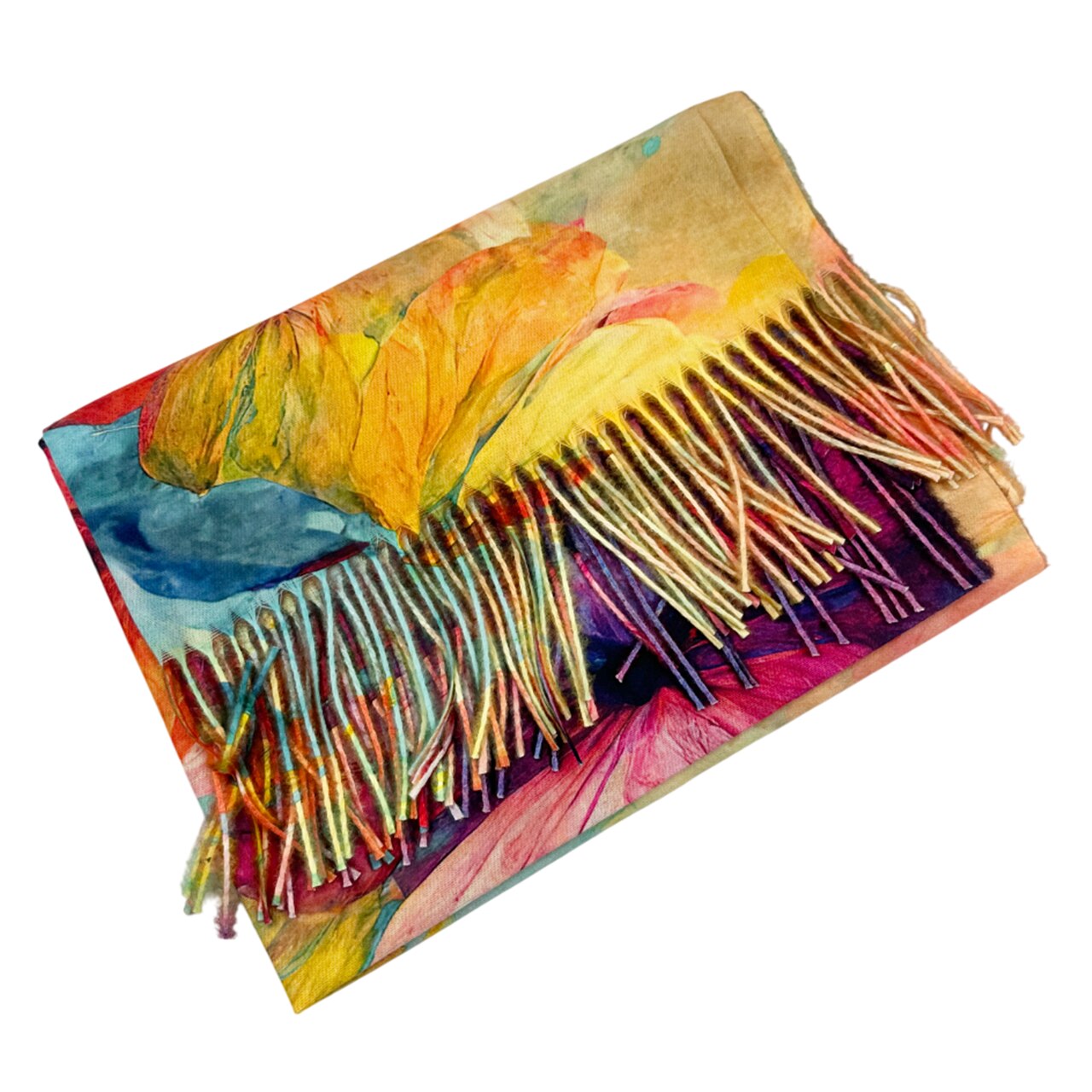 Esarfa cu 2 fete Cashmere CAROLINE, Multicolor - eMAG.ro