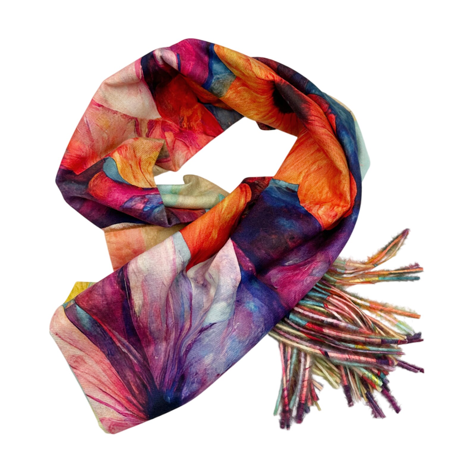 Esarfa cu 2 fete Cashmere CAROLINE, Multicolor - eMAG.ro