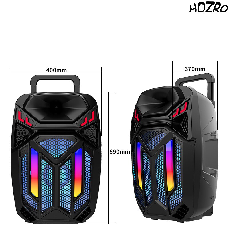 Boxa Portabila HOZRO, Model ZQS-15108 cu Bluetooth, Microfon Wireless ...