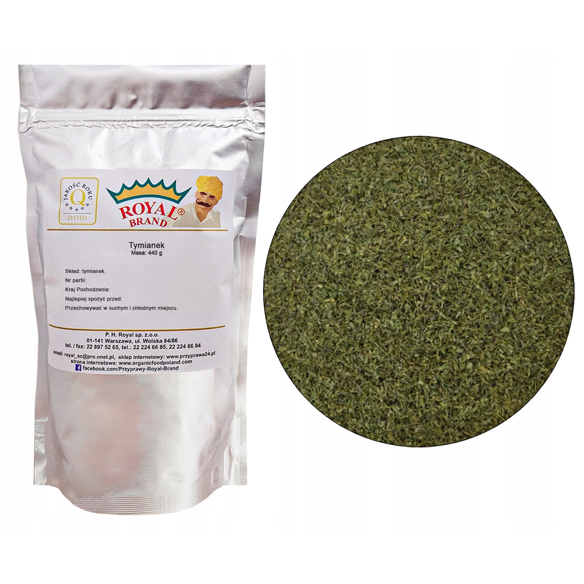 Cimbru uscat 250 g, Royal Brand, aroma intensa, fara aditivi, natural ...