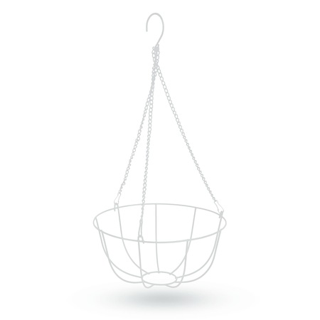 Cos metalic suspendat Dali, alb, 25cm, maxim 5kg - eMAG.ro