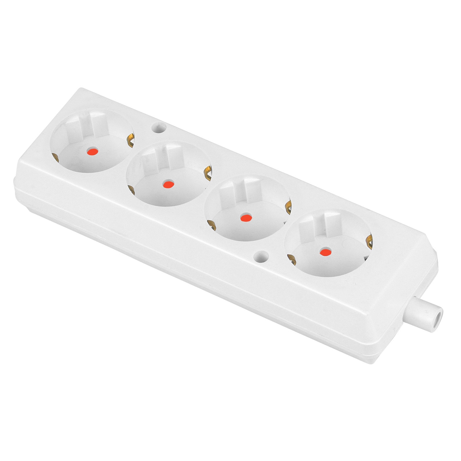 Priza portabila 4x Schuko, PLASTROL, 230V, 4 guri, alb, 188x37x54mm ...