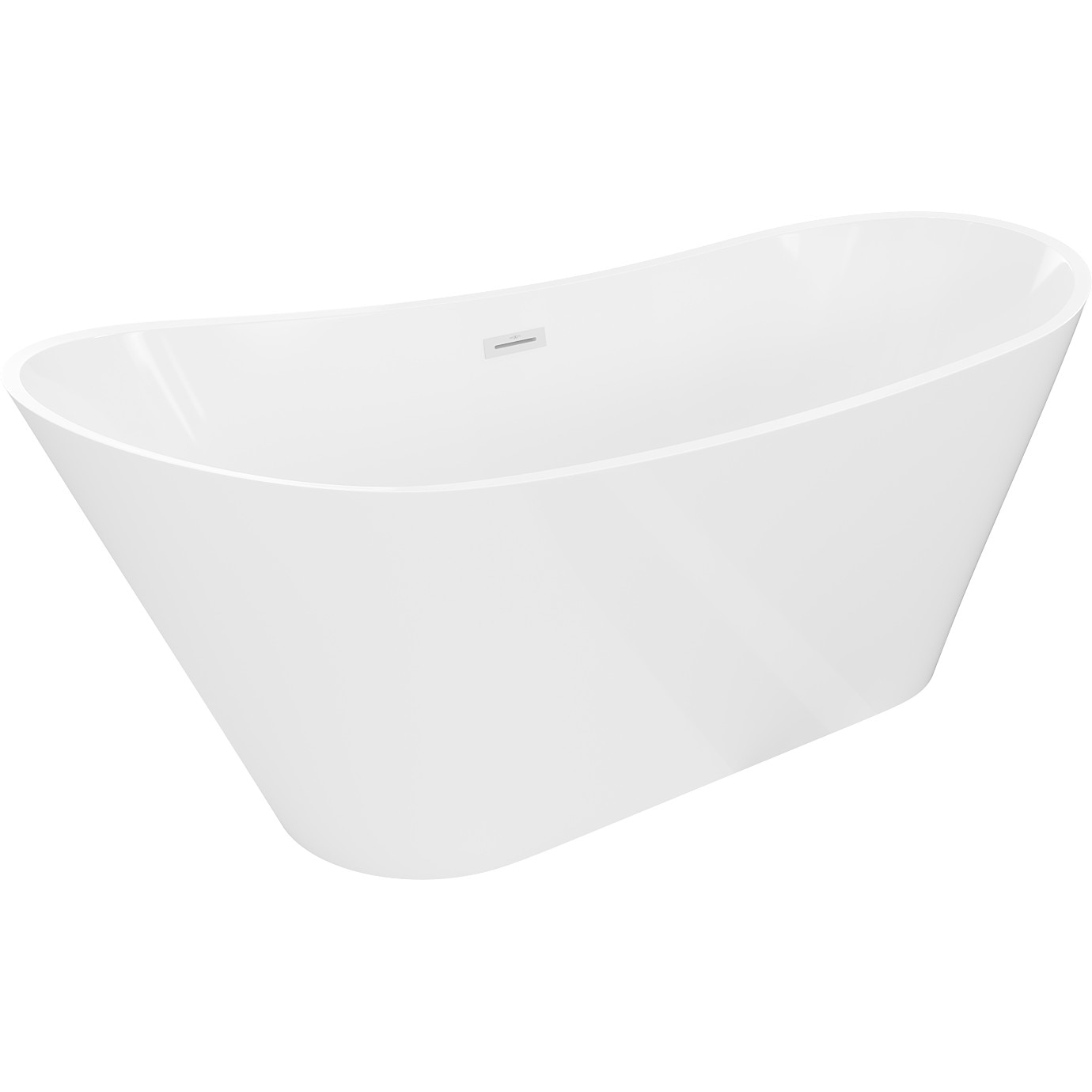 Cada freestanding Mexen Dora 170 x 75 cm, alba, preaplin alb ...
