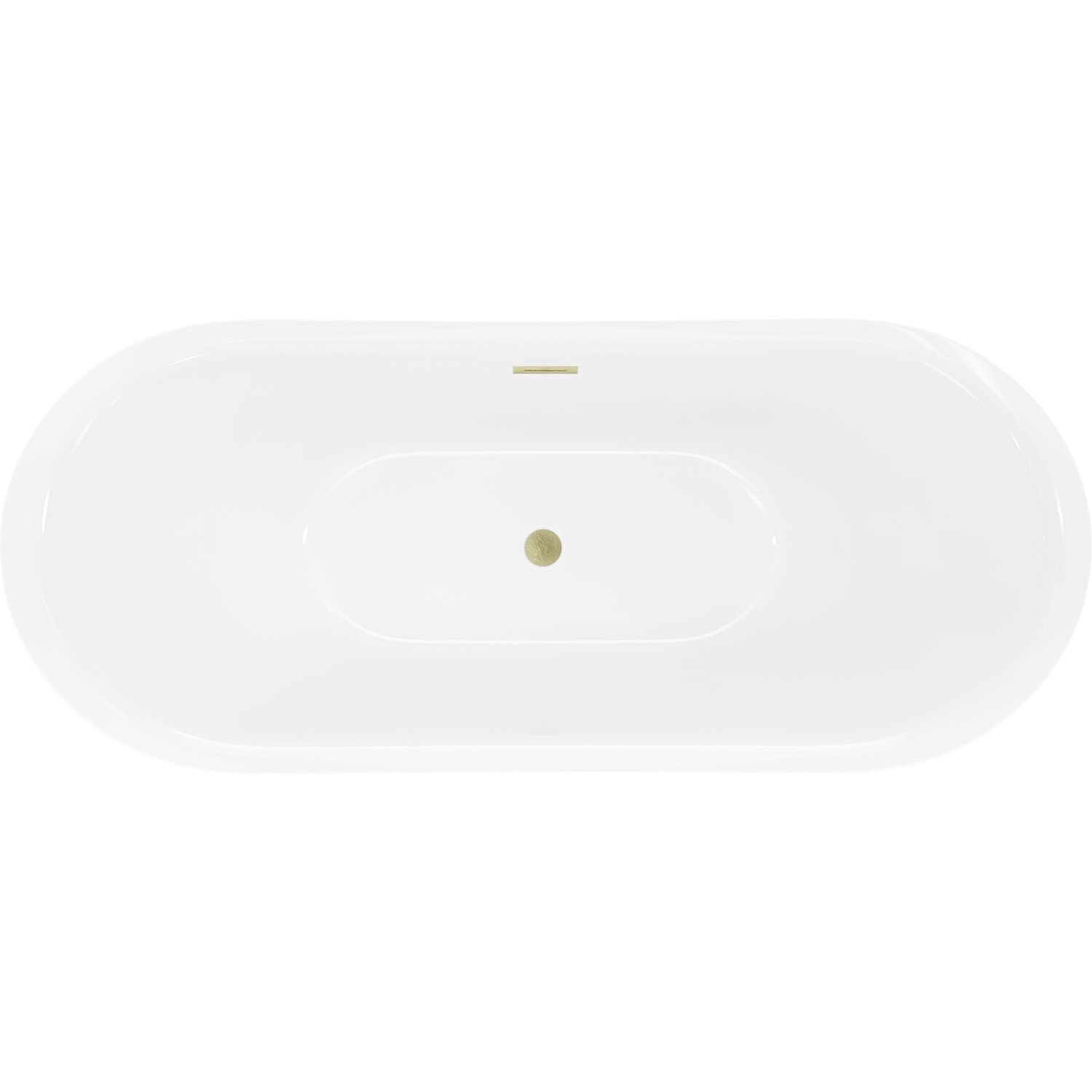 Mexen Lotos cada de baie freestanding 150 x 75 cm, alba, preaplin auriu ...