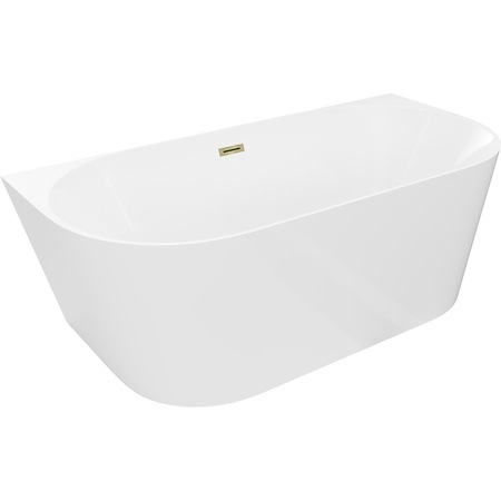 Mexen Oval Slim cada freestanding de perete 170 x 80 cm, alba, preaplin ...
