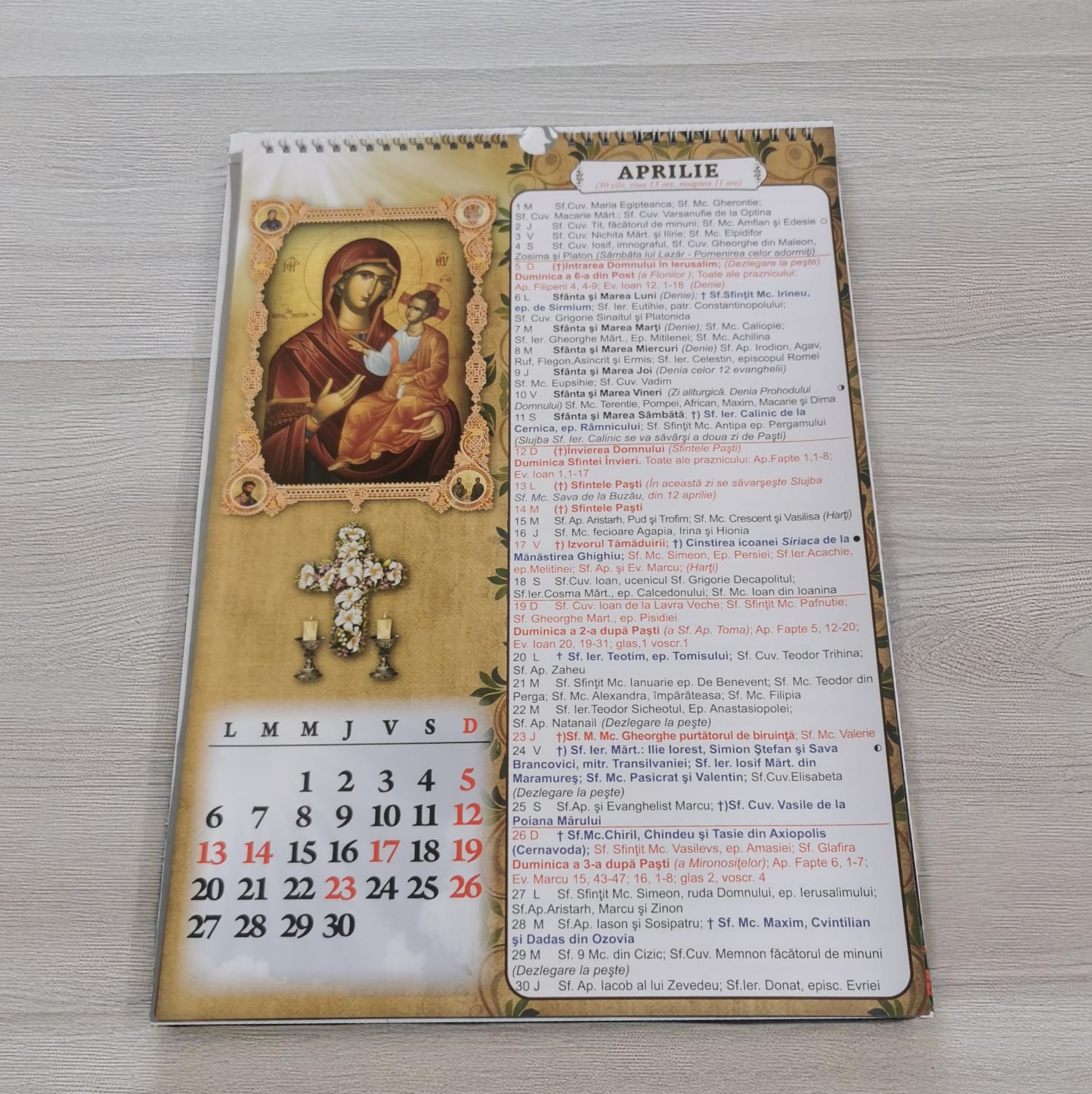 Calendar de Perete Crestin Ortodox 2026, format A3, Vision XXI - eMAG.ro