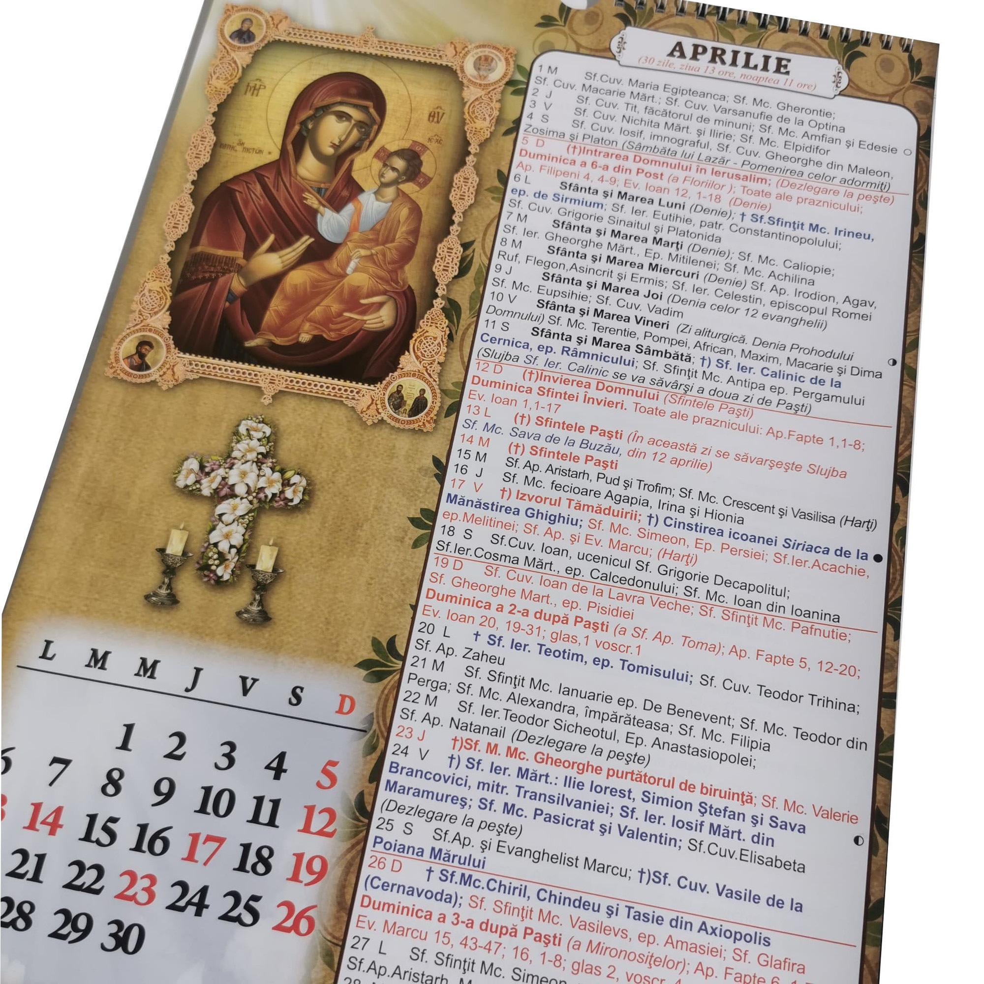Calendar de Perete Crestin Ortodox 2026, format A3, Vision XXI - eMAG.ro