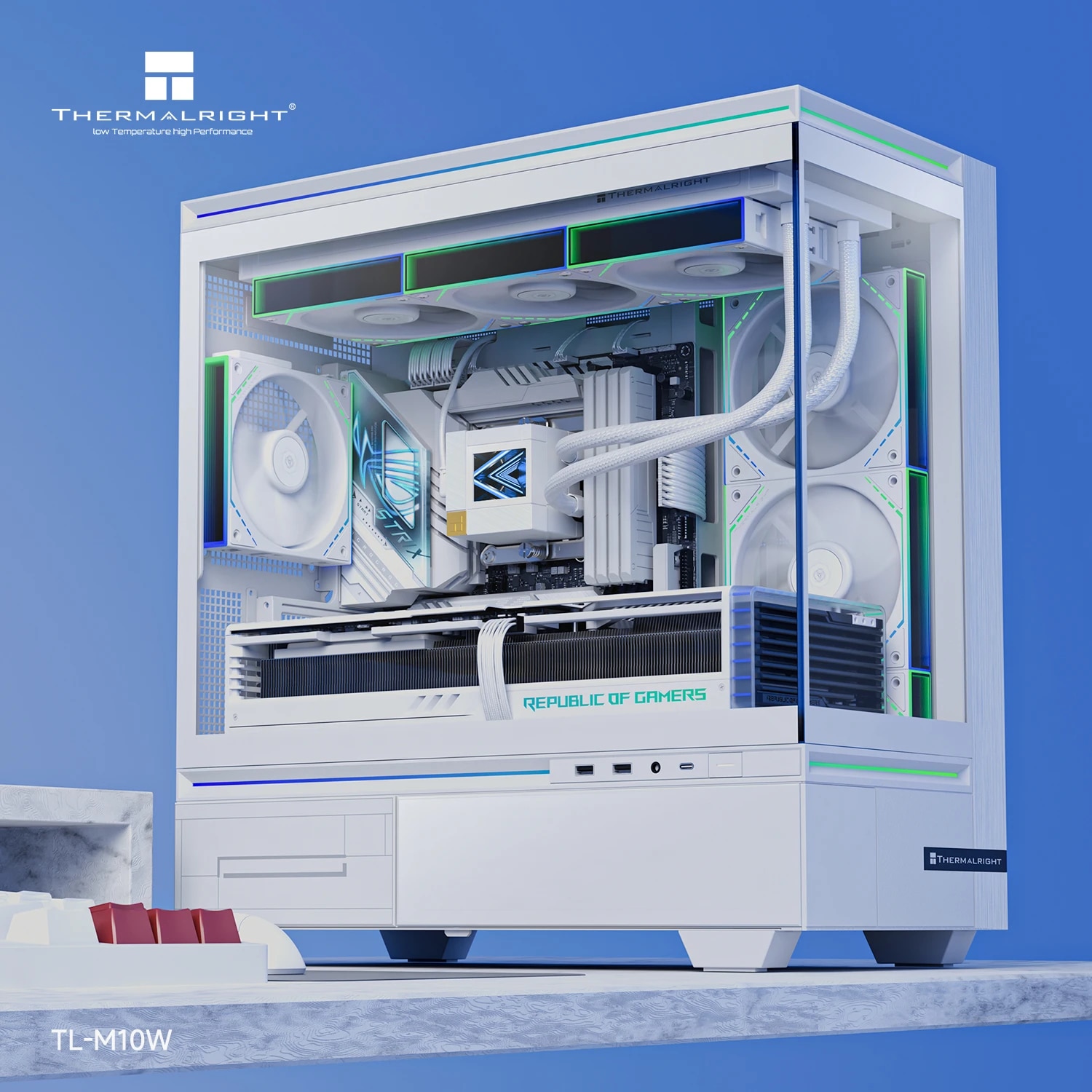 Carcasă computer Thermalright Case mATX - TL-M10 White - 4 x 120 mm ...