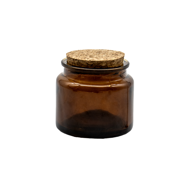 Set 5 bucati recipiente pentru lumanare din sticla maro 100 ml, fitil ...