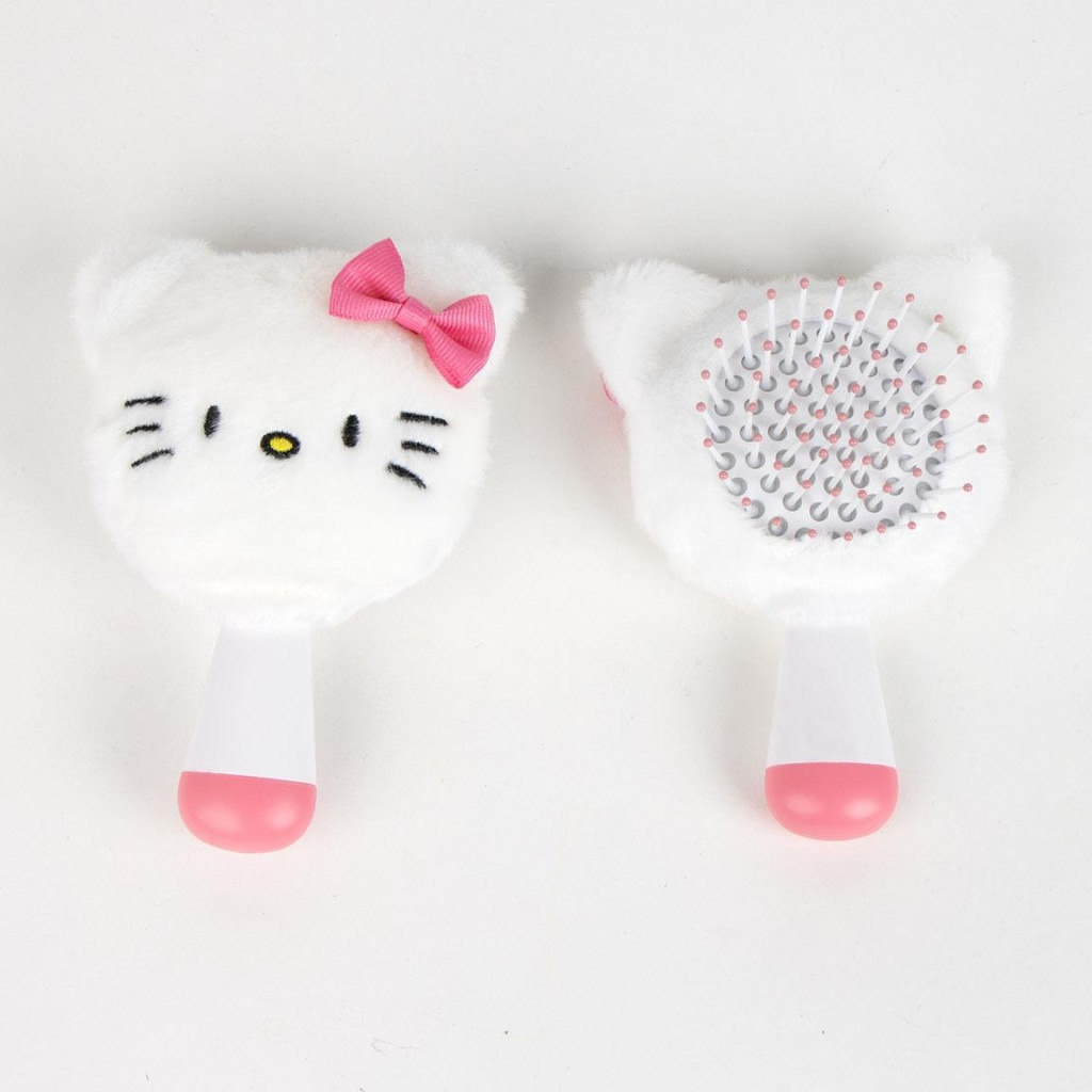 Mini perie de păr de pluș Hello Kitty White 13 cm - eMAG.ro