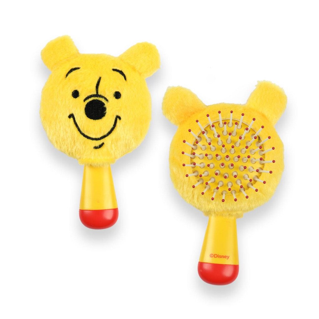Perie de păr mini galbenă din pluș Disney Micimackó 13 cm - eMAG.ro