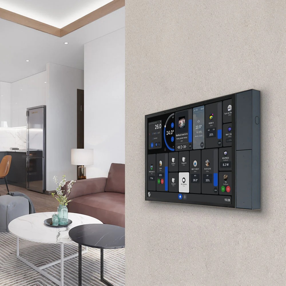 Panou tactil smart Shelly Wall Display XL Silver 10.1", 4 butoane ...