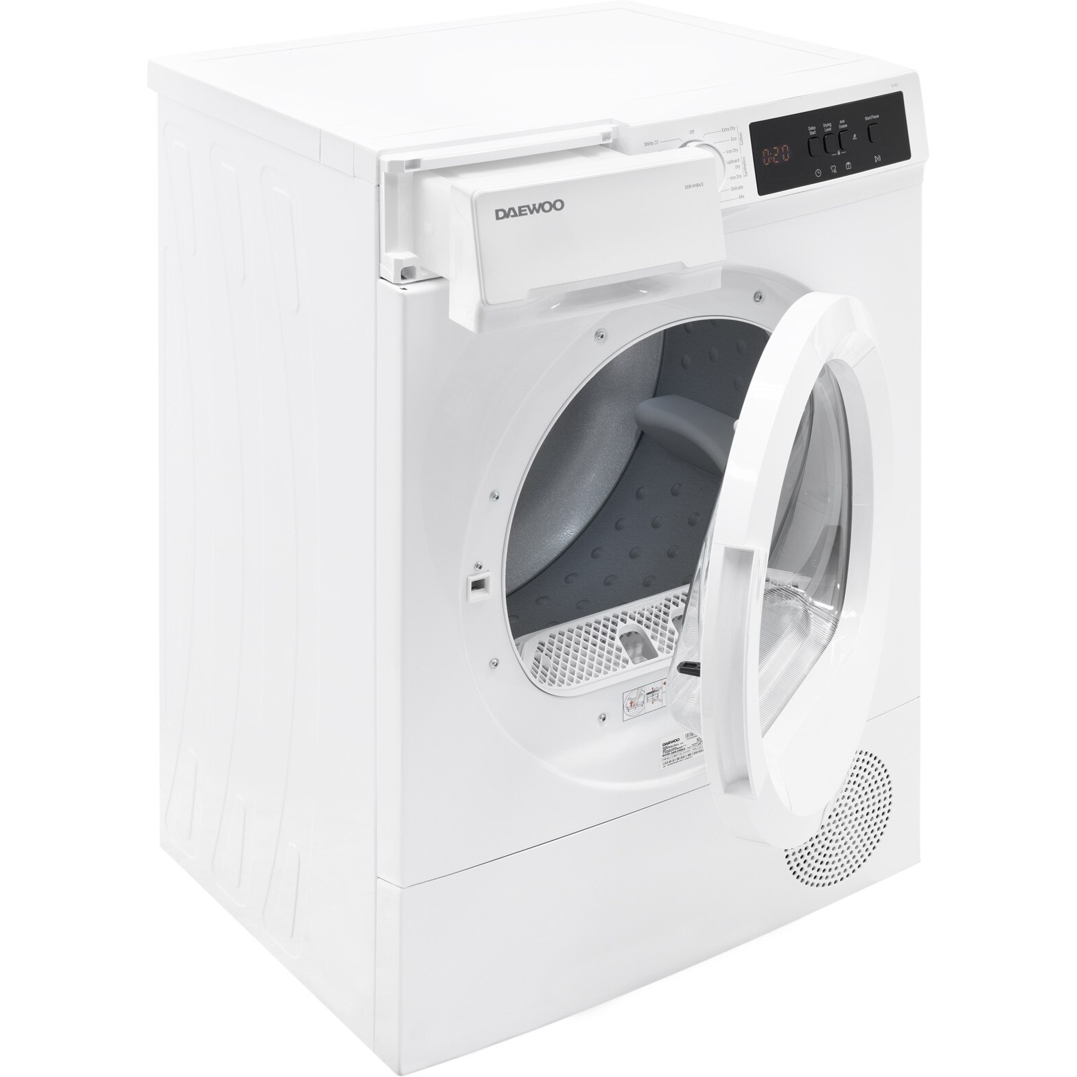 Uscator de rufe Daewoo, pompa de caldura, 8 kg, clasa E, cuva inox ...