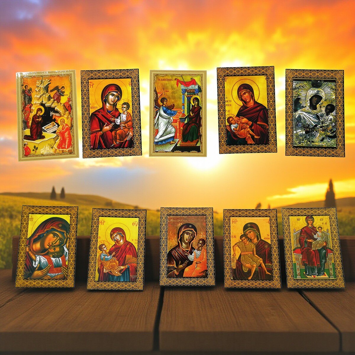 Set 10 Calendare de Buzunar 2026, cu Iconite Crestin Ortodoxe, Vision ...