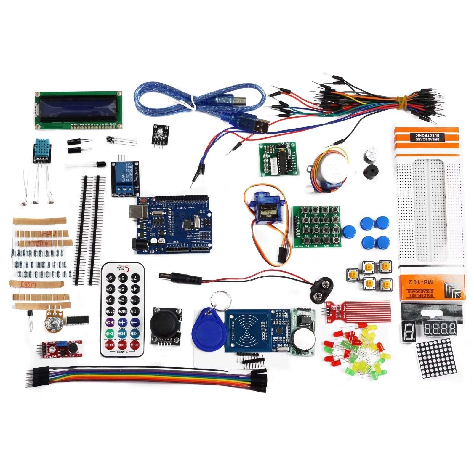 Kit XXL pentru învățarea programării, Elektroweb, 42 componente ...