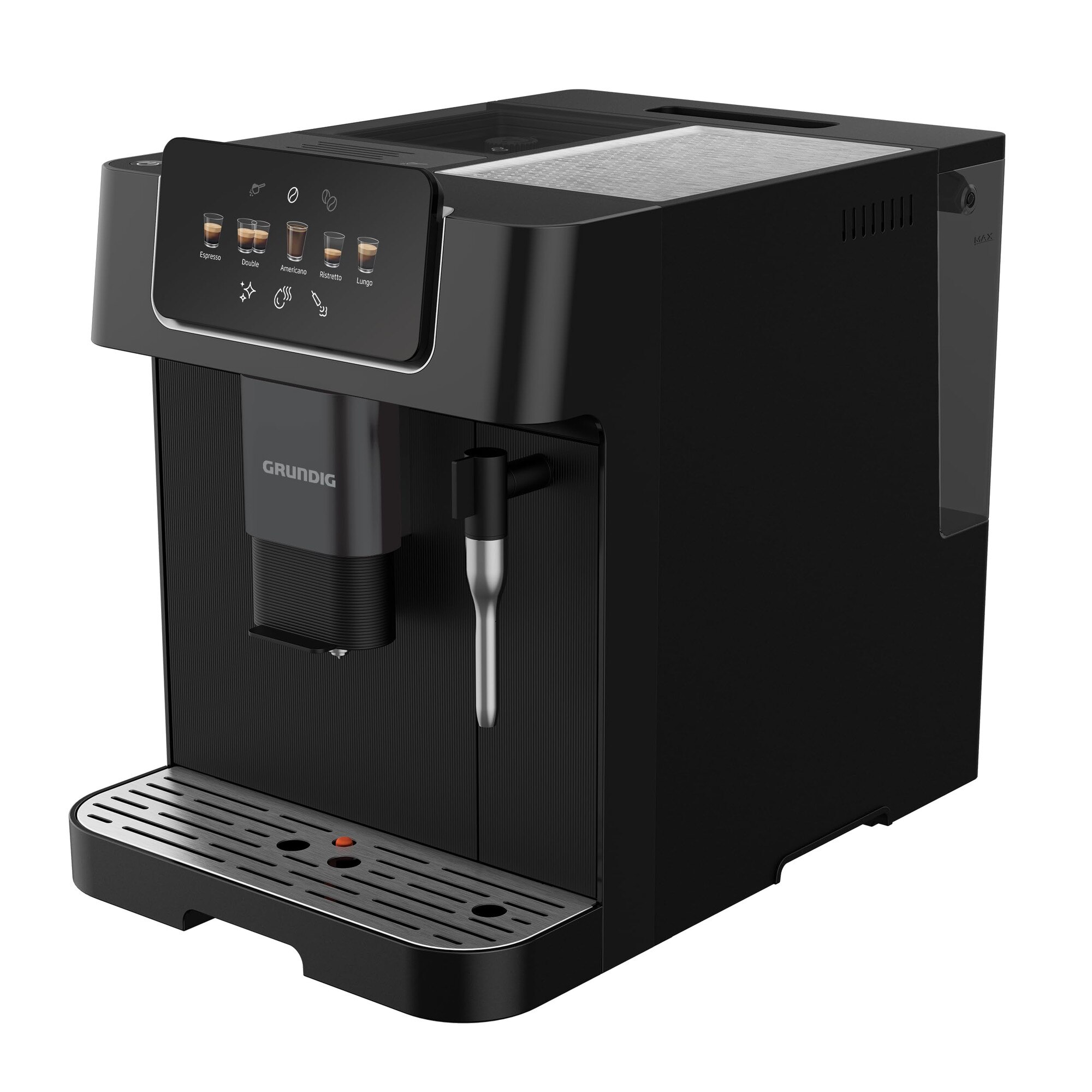 Espressor Automat Grundig Kva 6230, Spumator de lapte, 19 bar, Negru ...