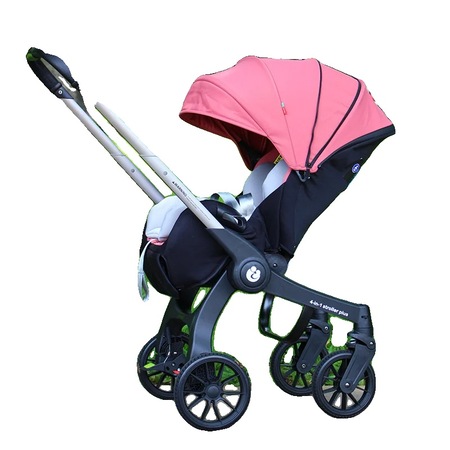 Carucior pentru copii, design usor, pliabil, roz, capacitate 20 kg ...