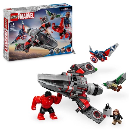 Set de constructie LEGO Marvel Super Heroes, Batalia dintre Capitanul ...