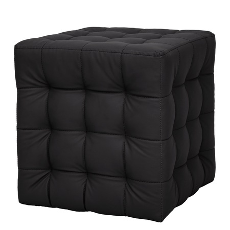Taburet cub QMOBILI Bump Negru, piele ecologica poly, tip cub ...