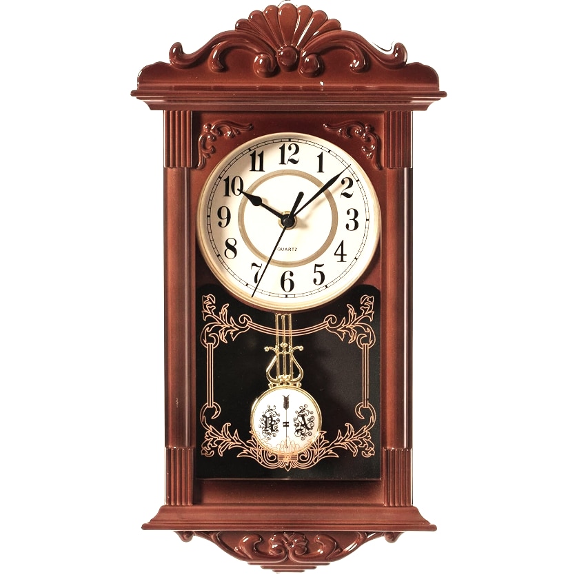Ceas de perete, vintage cu pendul, decorativ, BLA BLA FOAM® mecanism ...